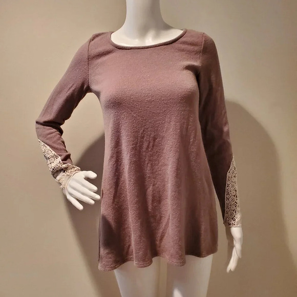 Pinkblush | Sweaters | Pinkblush Maternity Tan Lace Trim Sweater S ...